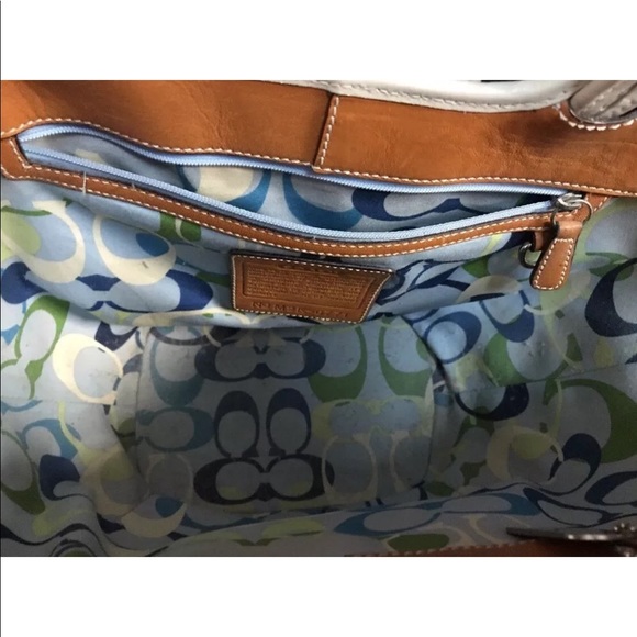 Coach | Bags | Coach Straw Bag In White Euc No Flaws | Poshmark